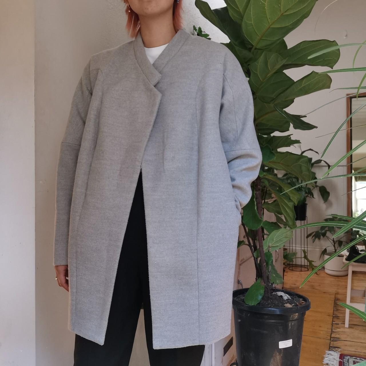 The Fifth Cocoon Coat Grey wool cocoon coat with... - Depop