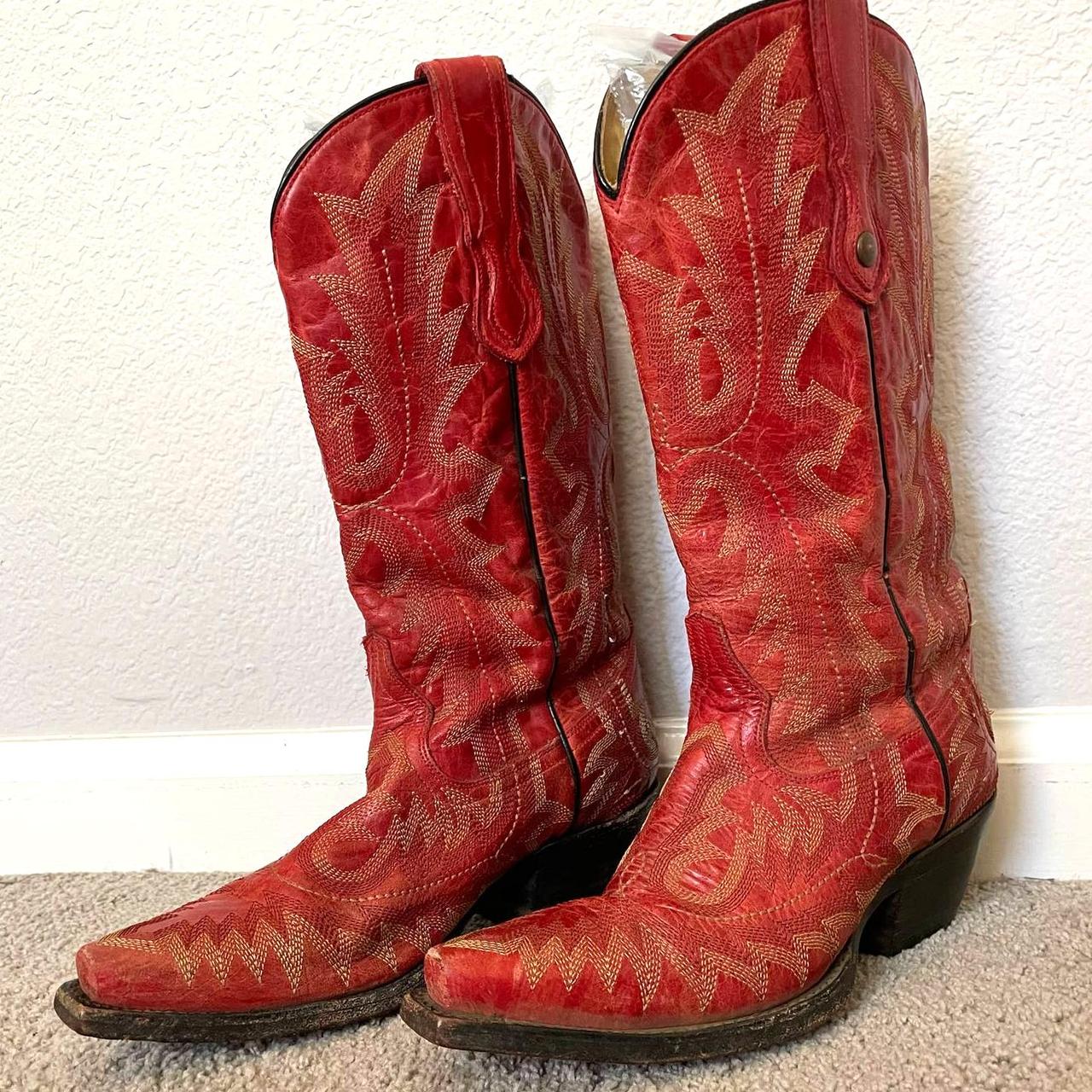Dream boot alert! Stunning vintage Corral brand... - Depop