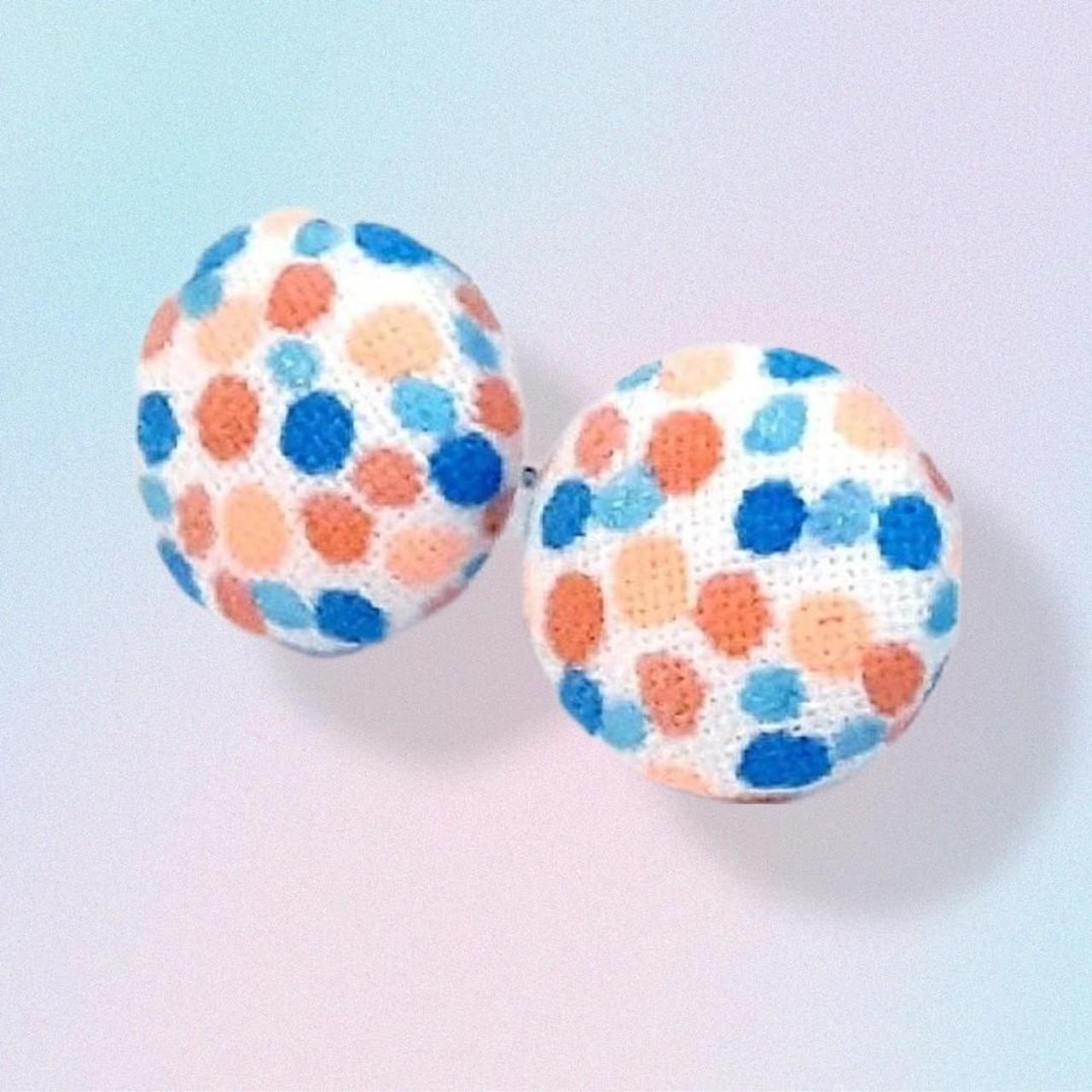 Hand painted by me fabric button statement... - Depop