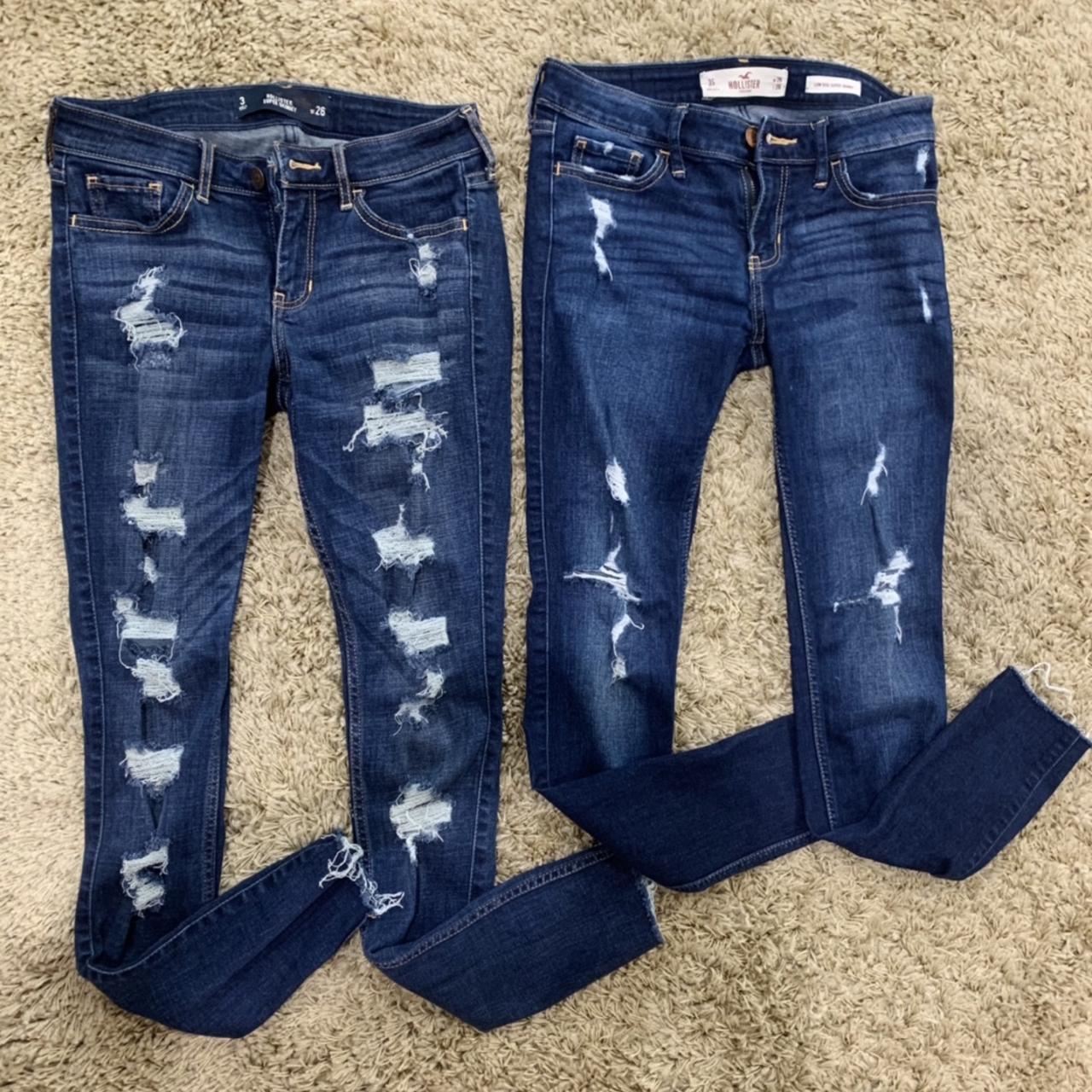 Two hollister jeans for price of one! Waist is 26 on... - Depop