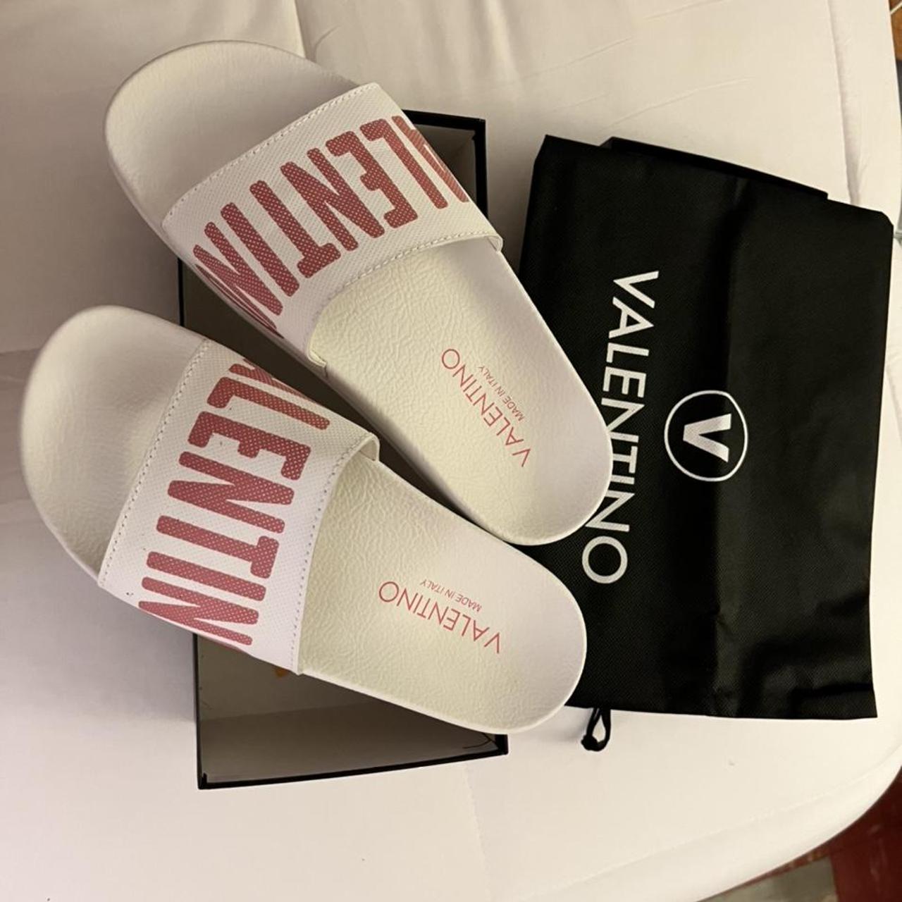 Valentino slides size 8 never worn - Depop