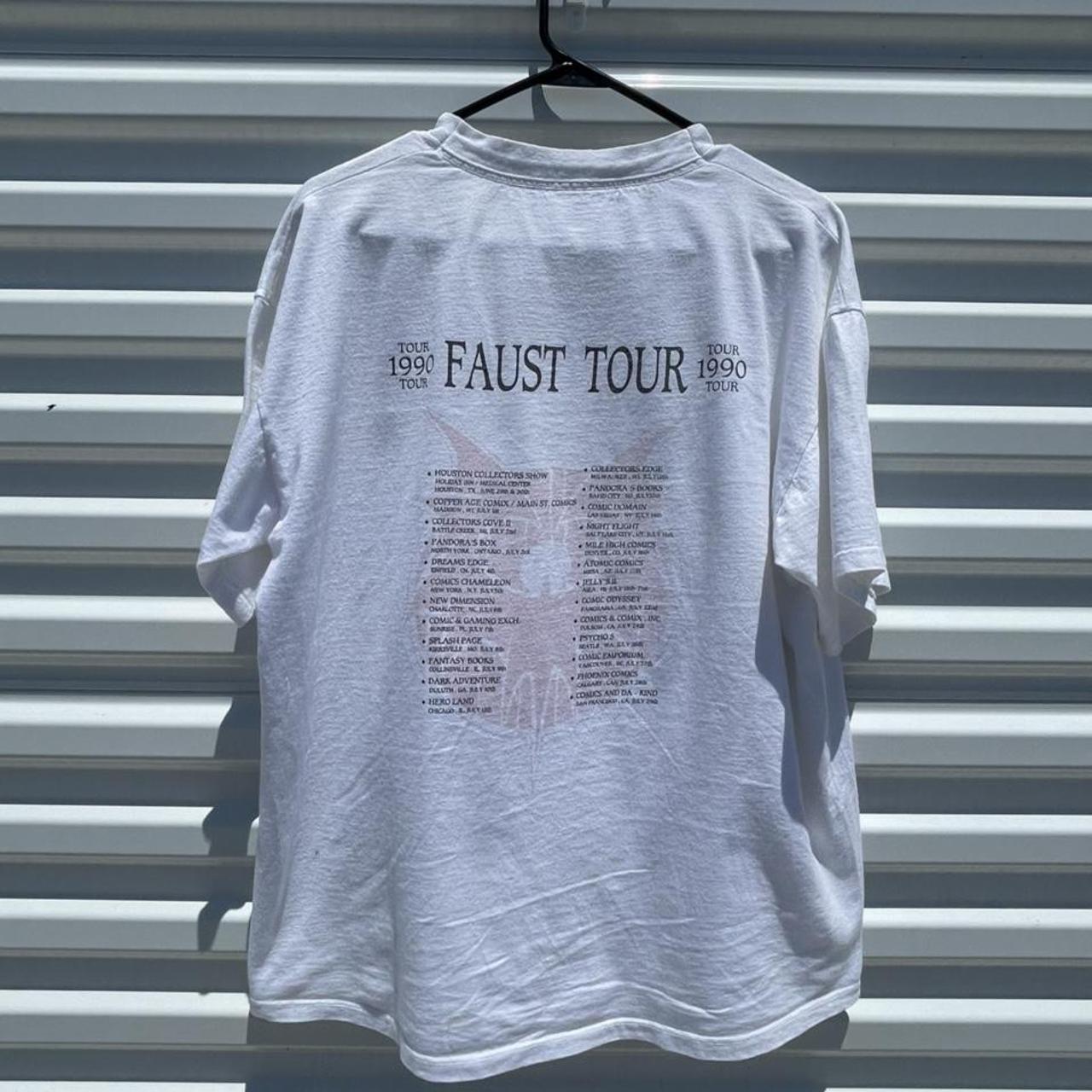 Vintage 1990 Faust Band Tee Size: L Condition: Good... - Depop