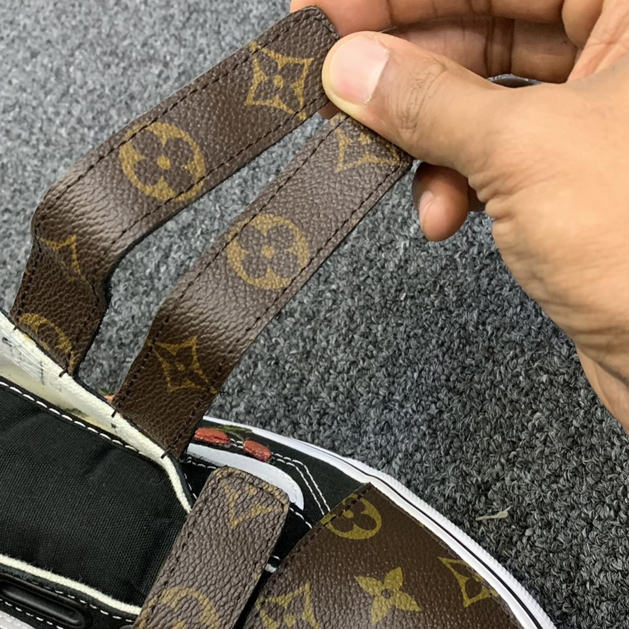 Authentic re-purposed Louis Vuitton x Vans low top... - Depop