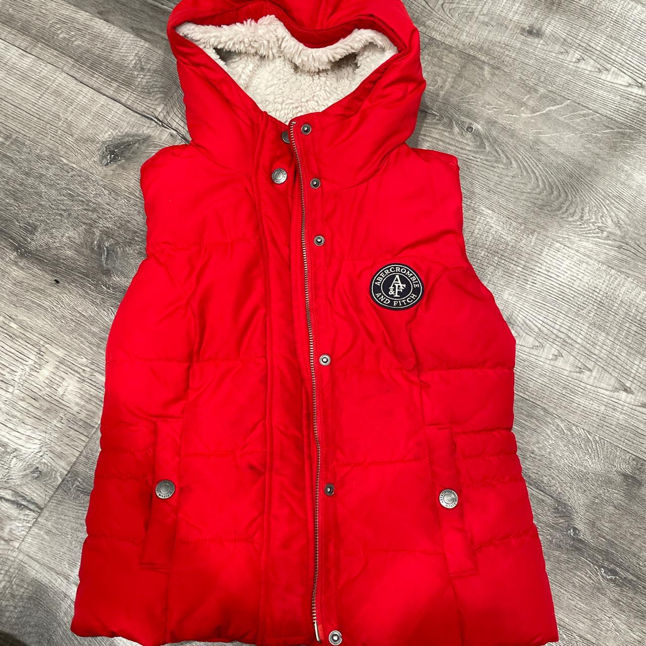 ABERCROMBIE AND FITCH RED GILLET SIZE XS/S #gillet... - Depop
