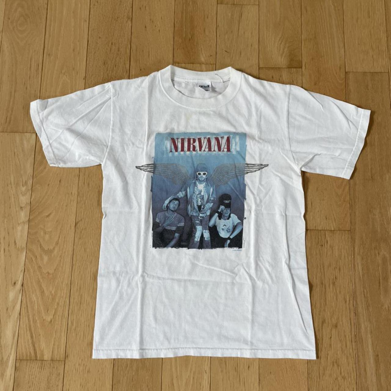 Vintage 2004 Nirvana Kurt Cobain Grunge Band Tee... | Depop