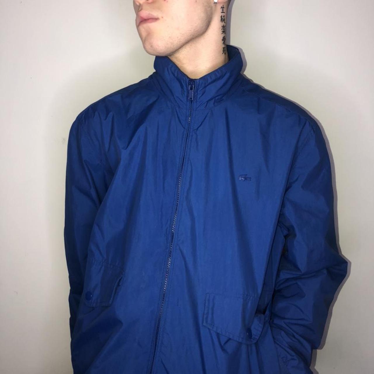 Lacoste Bomber Jacket Blue Size - S/M (depends on... - Depop