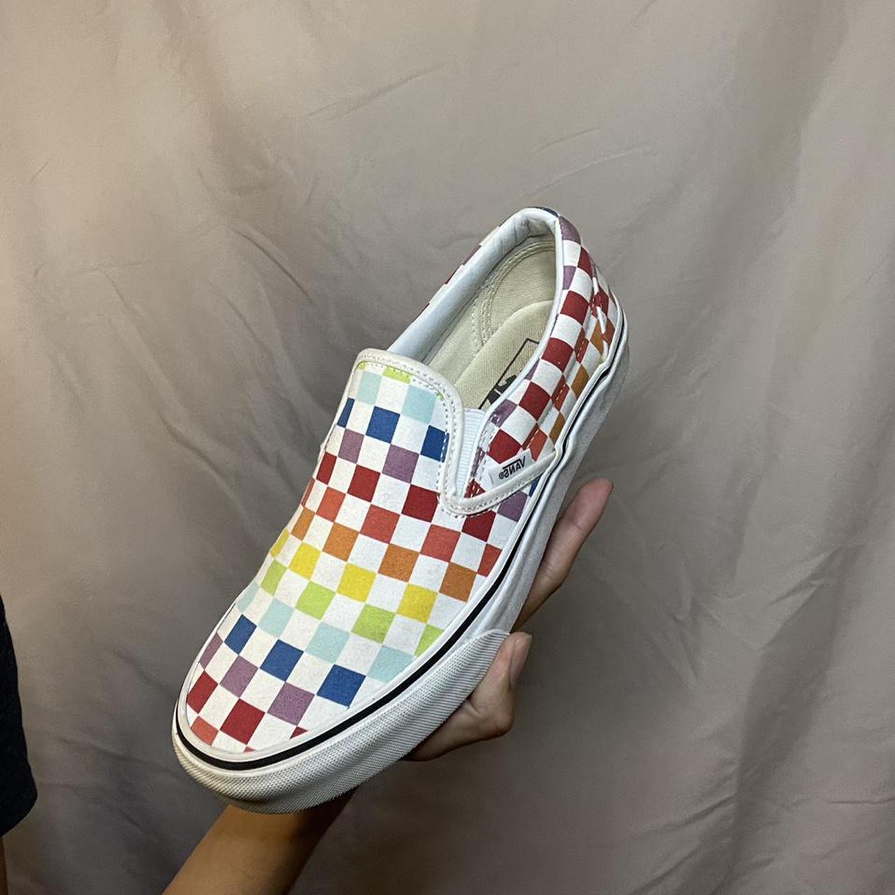 Rainbow Vans!! Size: 7.5 Men 9.0 Women. Had these... - Depop