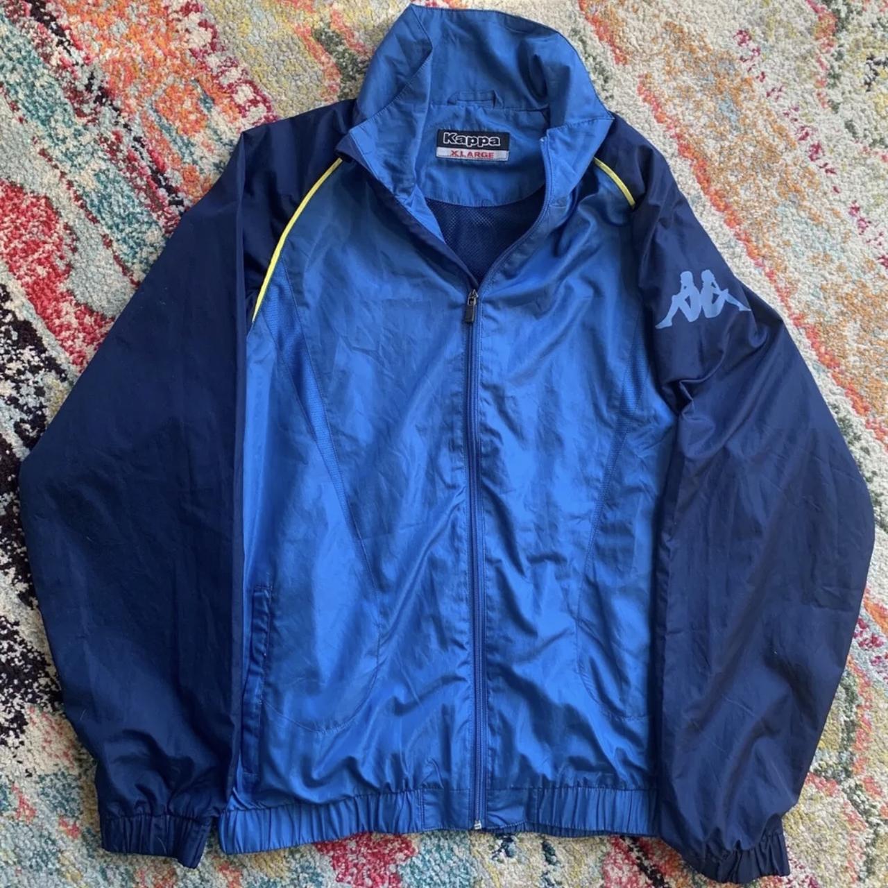 Kappa Men's Blue and Navy Jacket | Depop