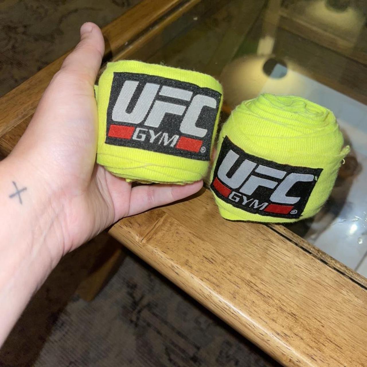UFC BOXING WRAPS (pair) - neon yellow - only used... - Depop