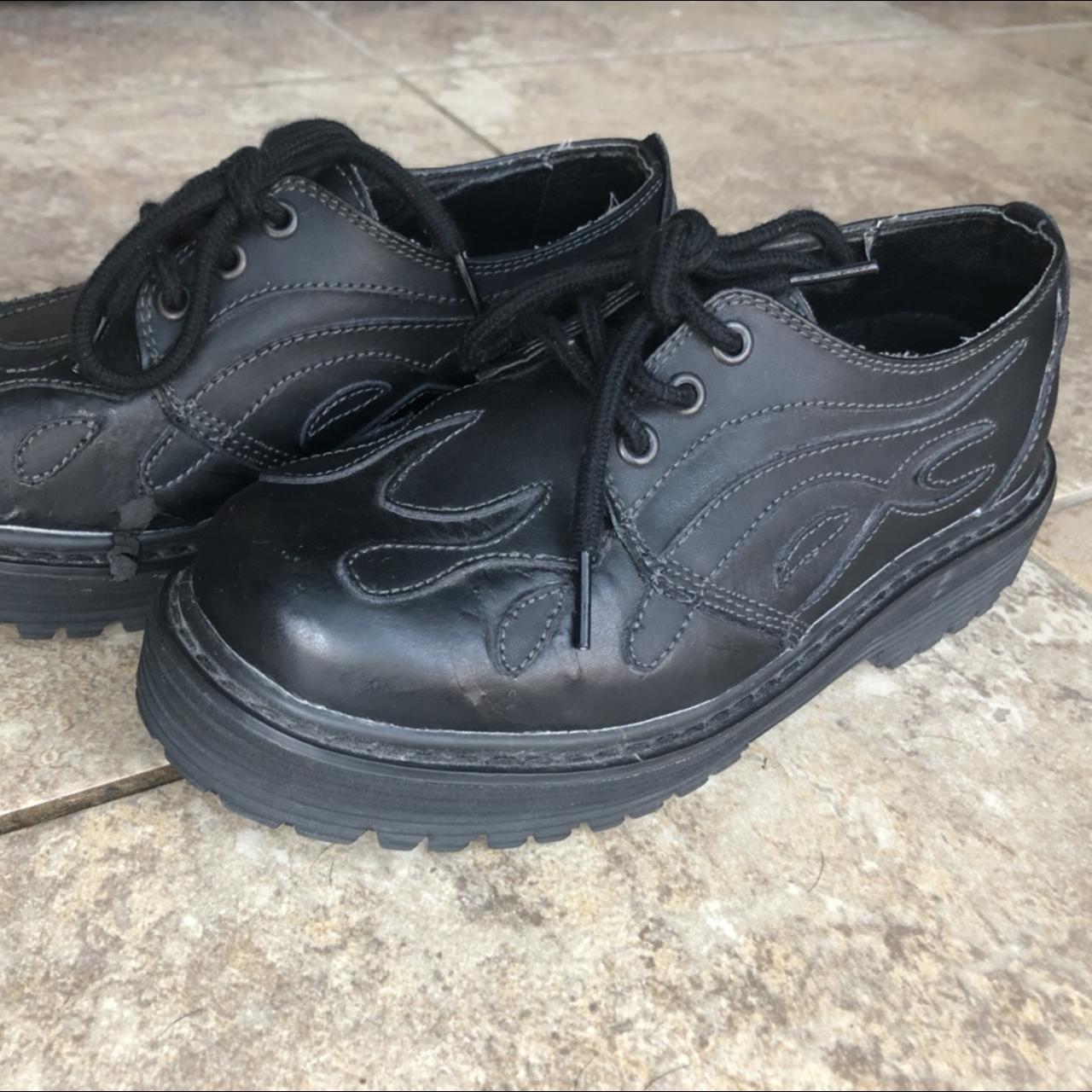 🔥 Sha Sha brand Vintage chunky heel flame Mary... - Depop