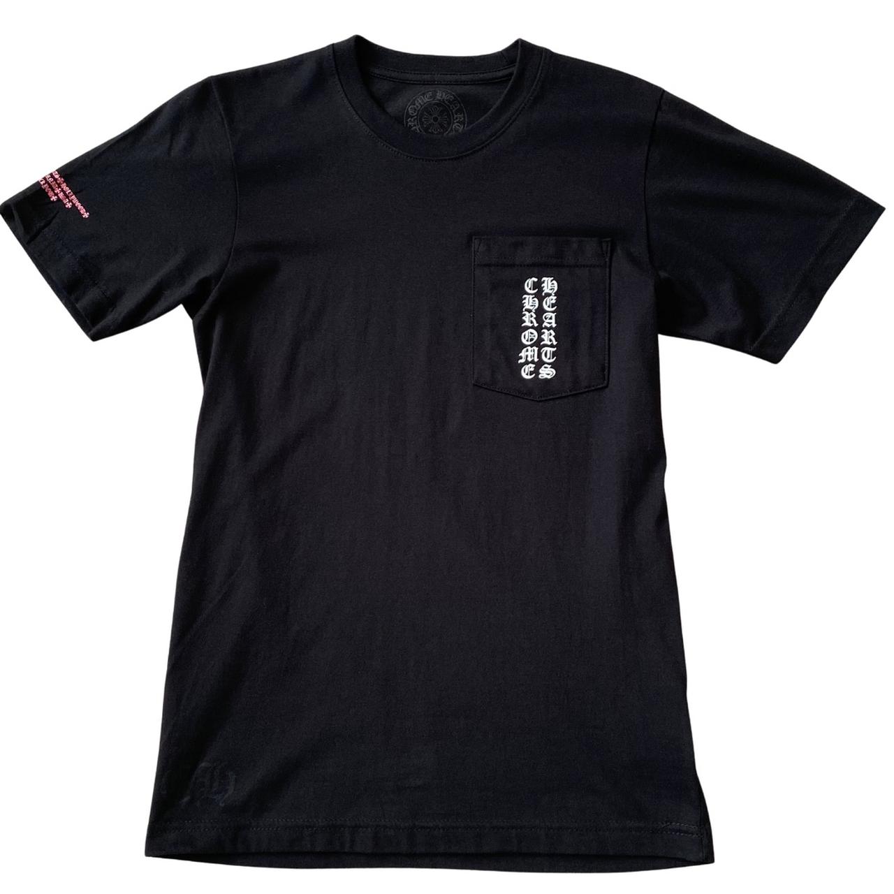 Chrome Hearts Pink Letter T-Shirts... | Depop