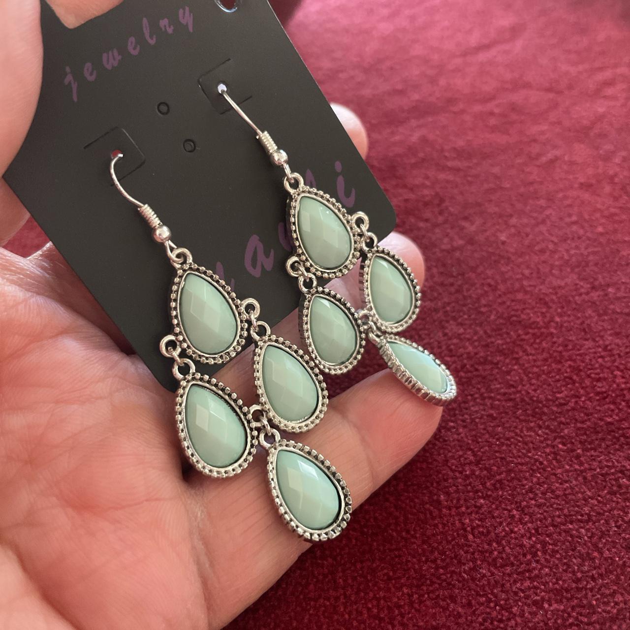 Vintage Cute shiny retro tear Drops 💦 gemstone... - Depop