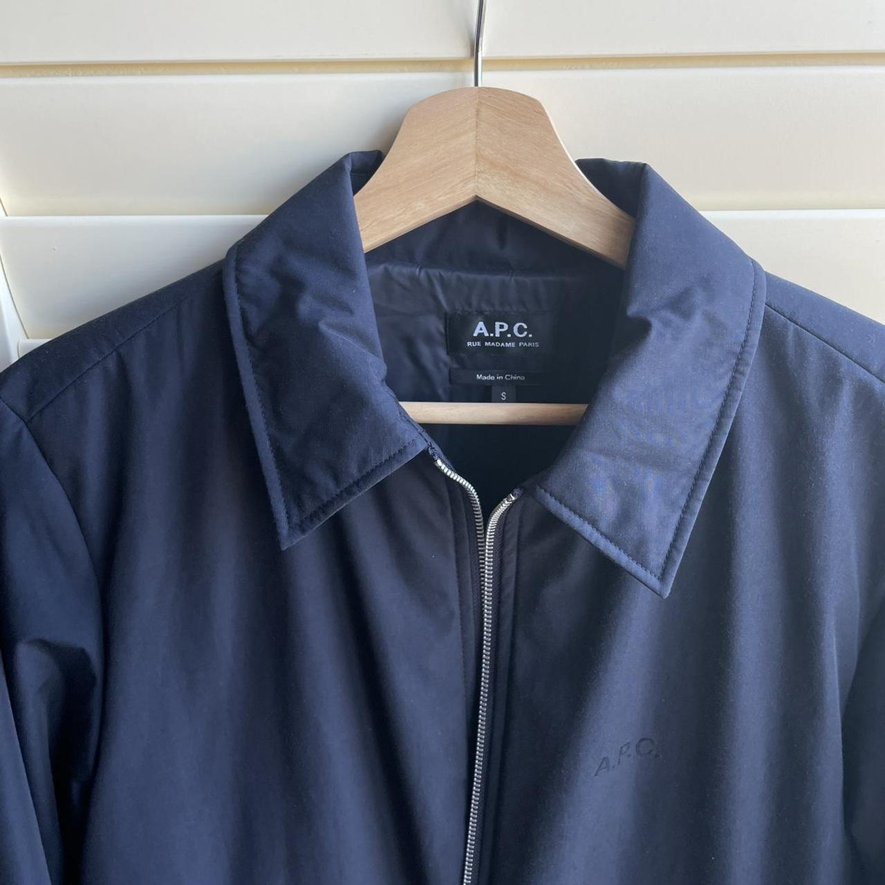 APC NAVY JACKET Pretty much new Size S, I am 178cm... - Depop