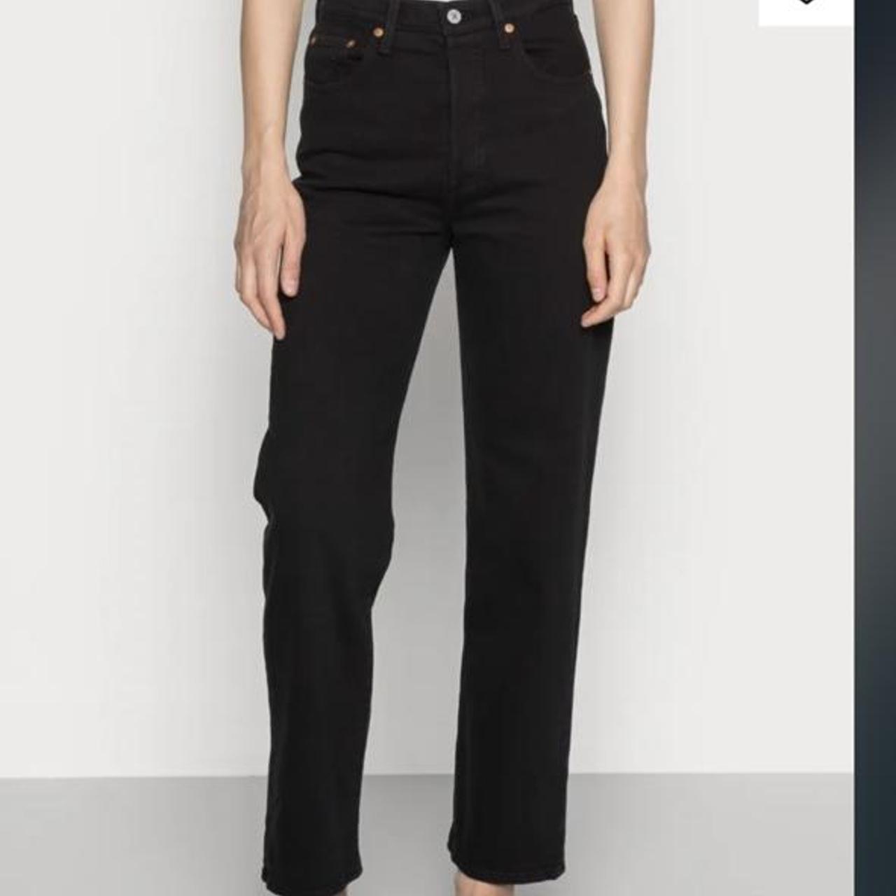 Levi black rib cage straight jeans Super soft and... - Depop