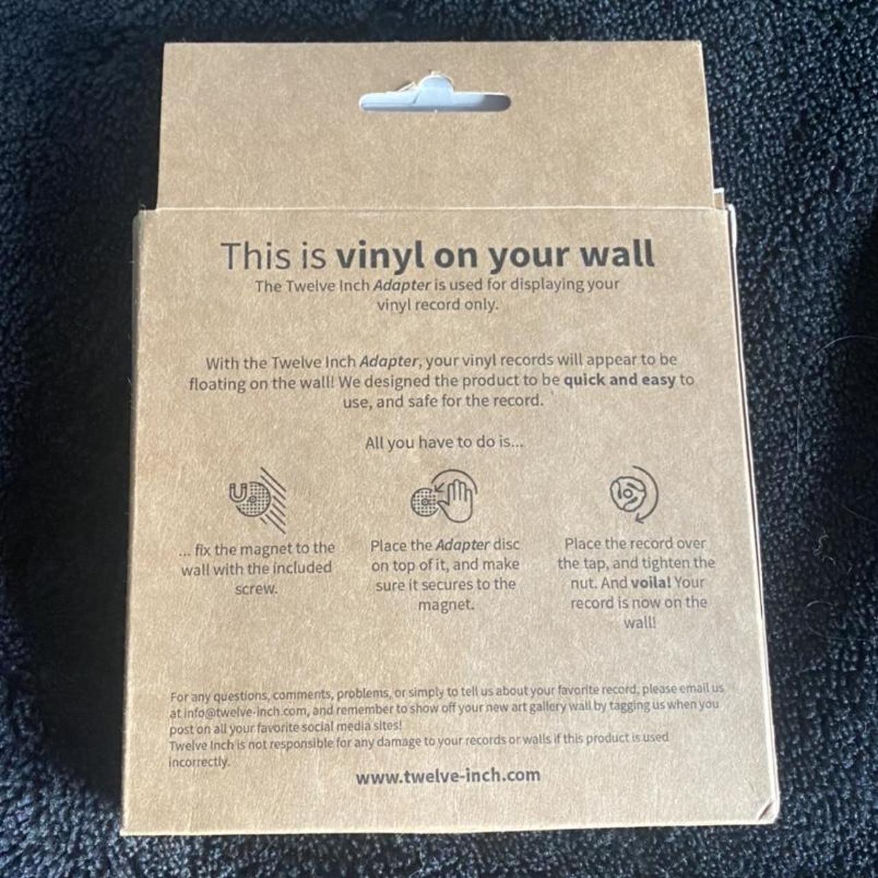 Vinyl adapter to stick records on the wall... - Depop