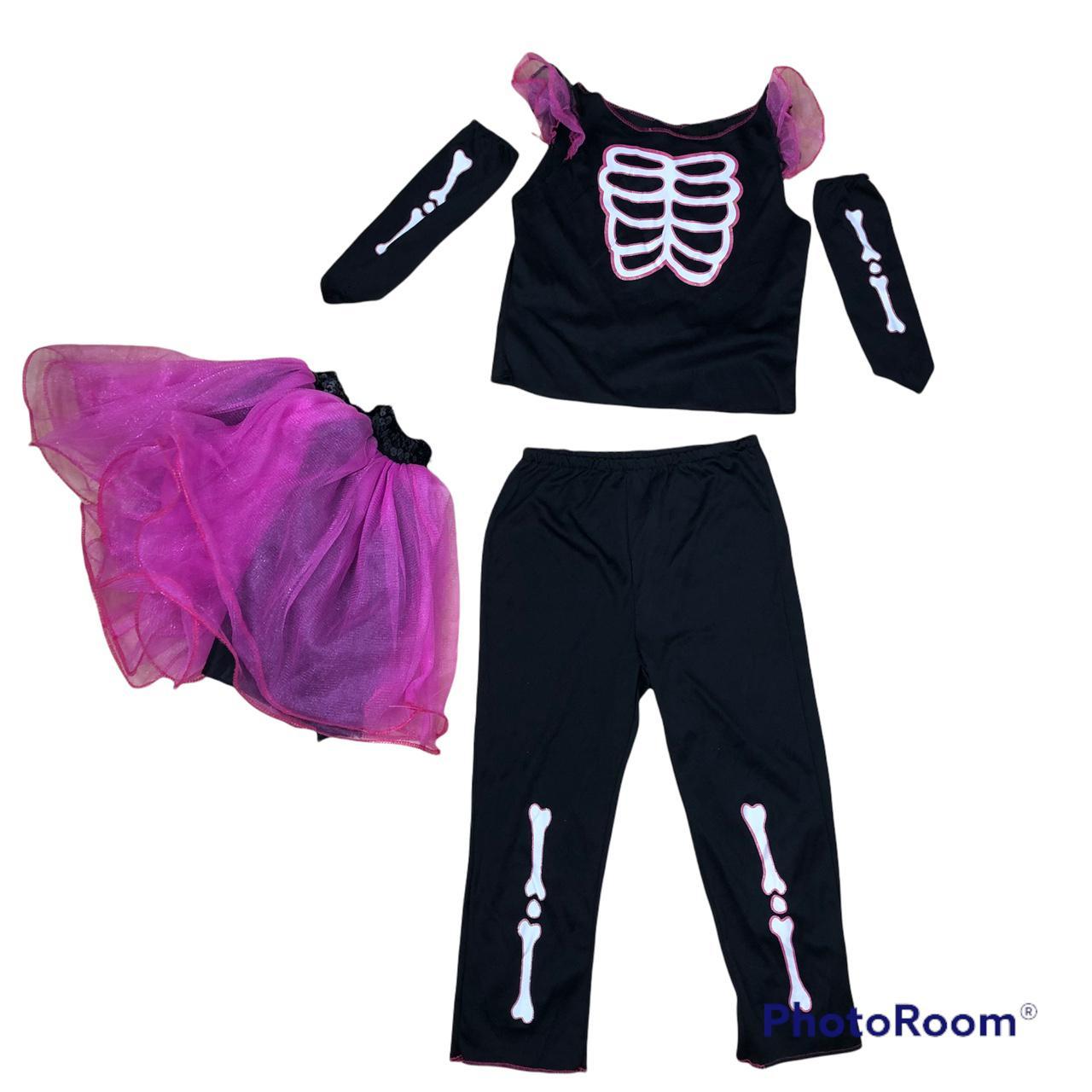 Skeleton Bone Tutu Girls Halloween Costume Medium... - Depop