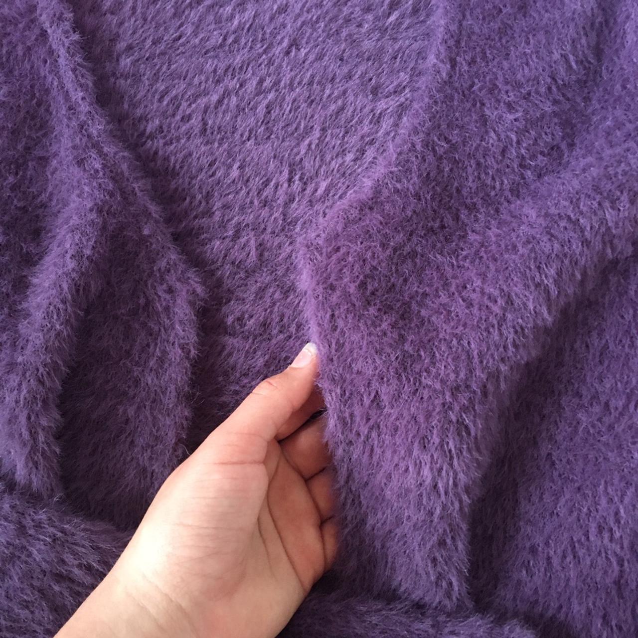 very soft & fuzzy purple cardigan from urban... - Depop