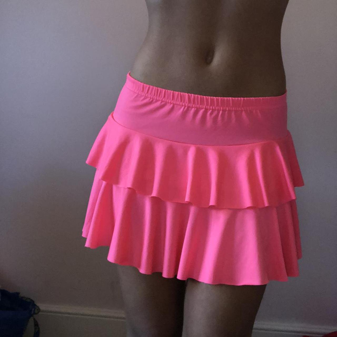 Neon pink rara skirt from Crazy Chick Size M BRAND... - Depop