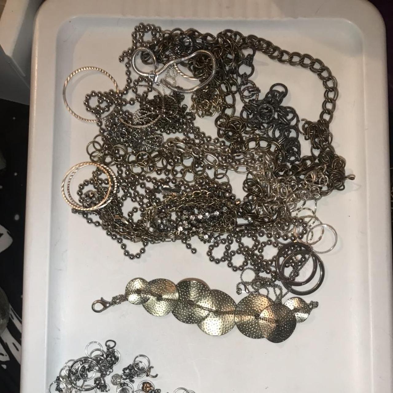 *Free shipping!* Over a pound of scrap “junk” chains... - Depop
