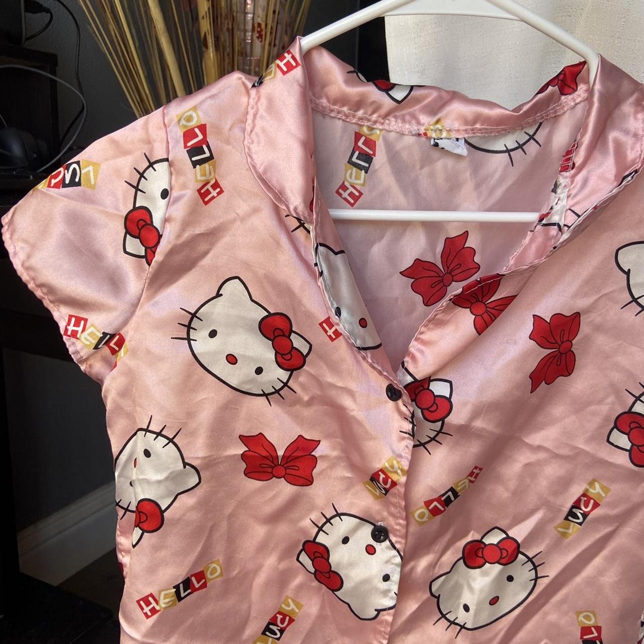 Hello Kitty Blouse! ♥️ silky like texture and... - Depop