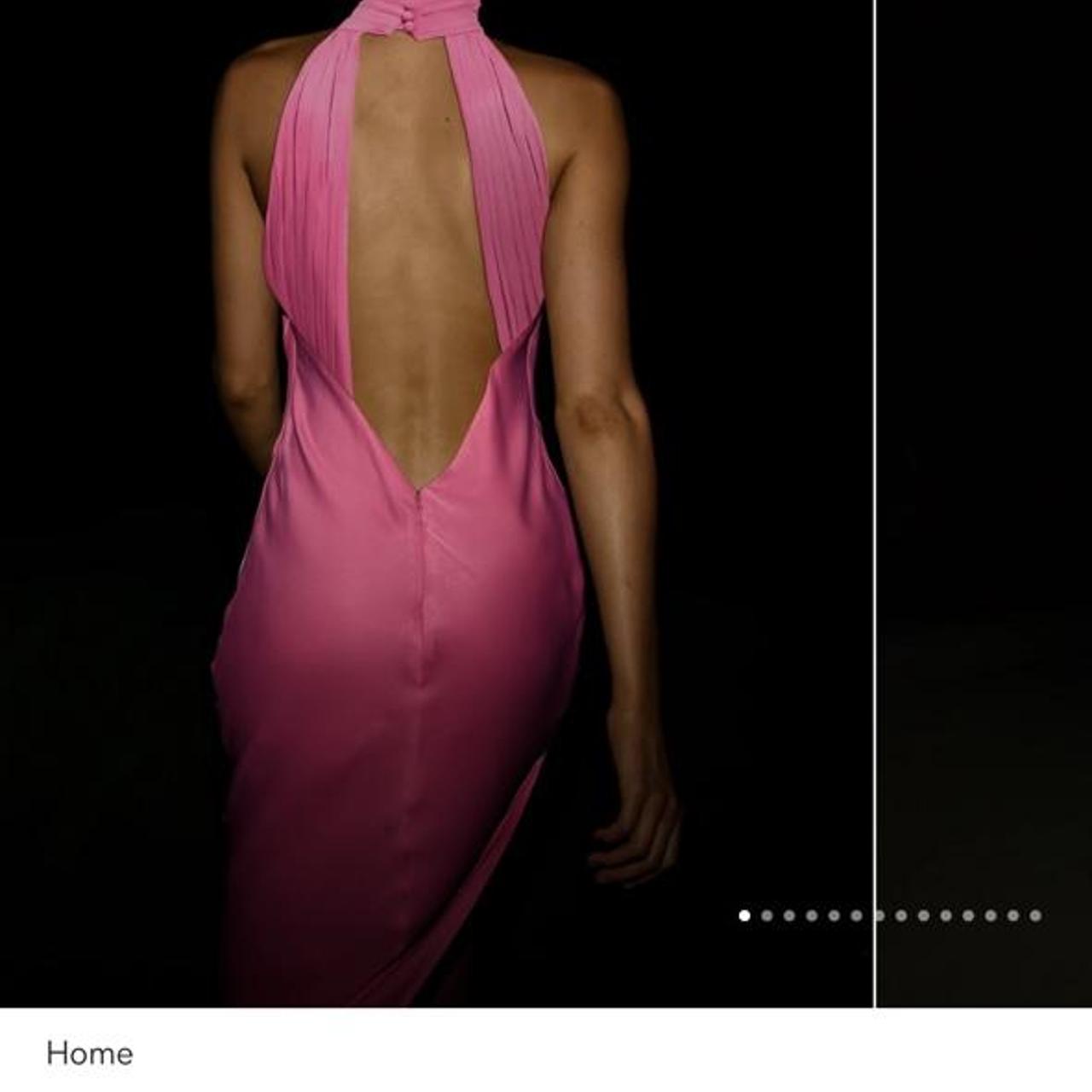 MESHKI silky pink backless dress Ordered two... - Depop