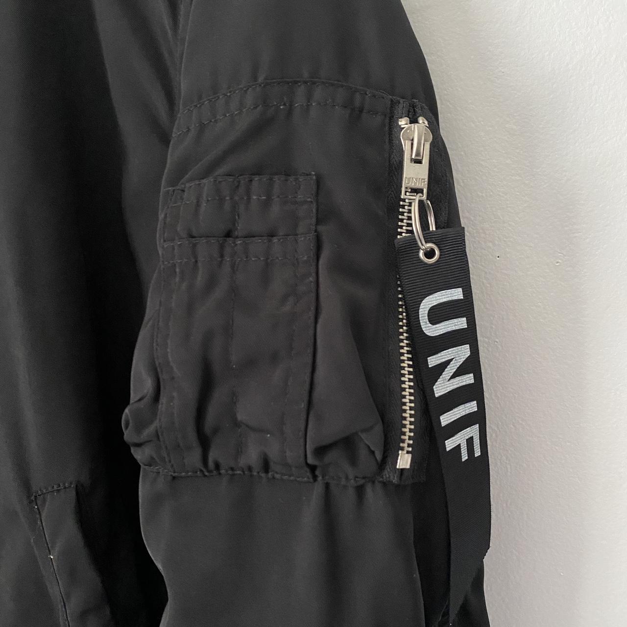 UNIF Men's Black and Orange Jacket | Depop