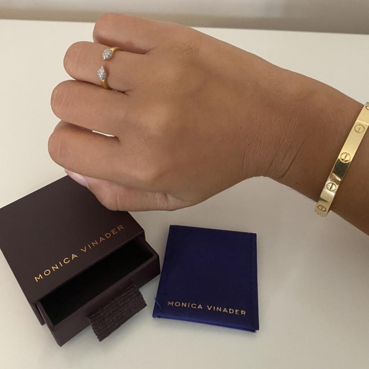 Monica Vinader Women's Gold Jewellery | Depop