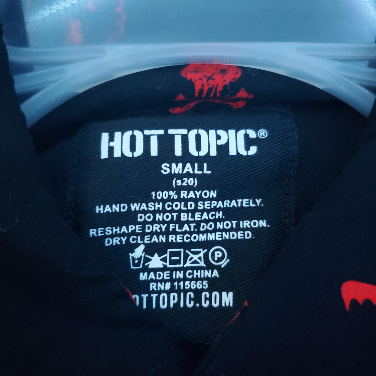 Hot Topic Men's Red and Black Shirt | Depop