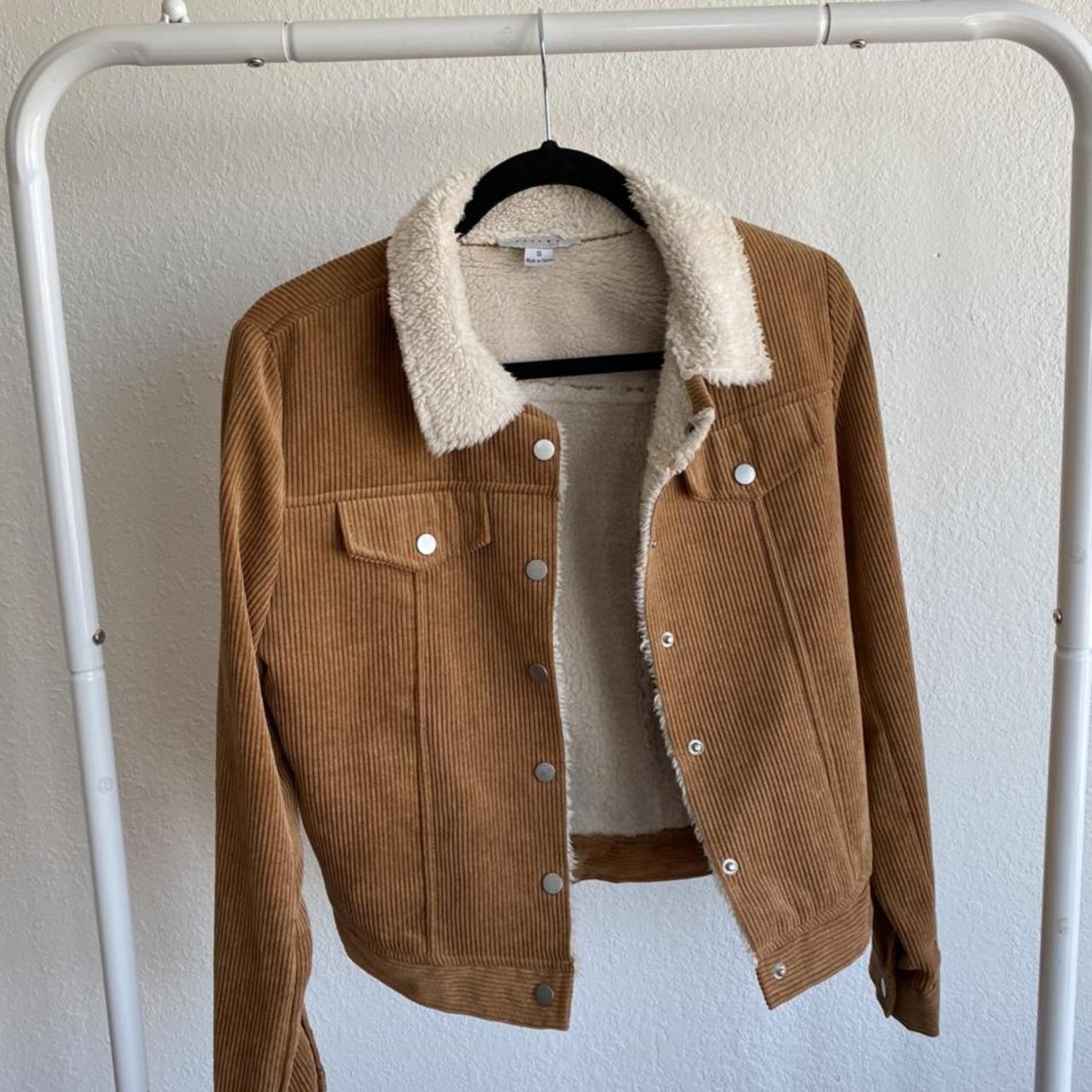 Corduroy button up jacket with Sherpa lining and... - Depop