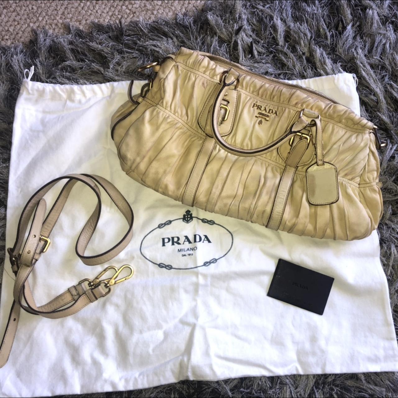 100% authentic Prada shoulder cross handbag - Brown.... - Depop