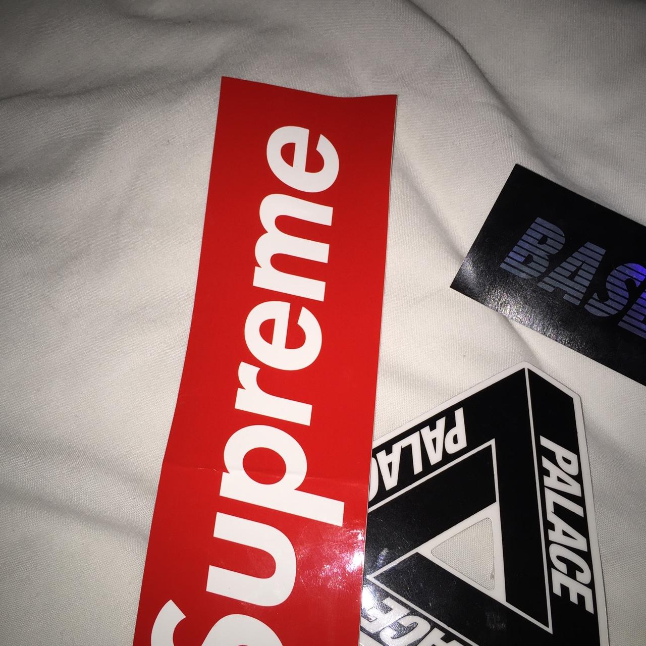 Supreme, palace basement stickers. Give me offers - Depop
