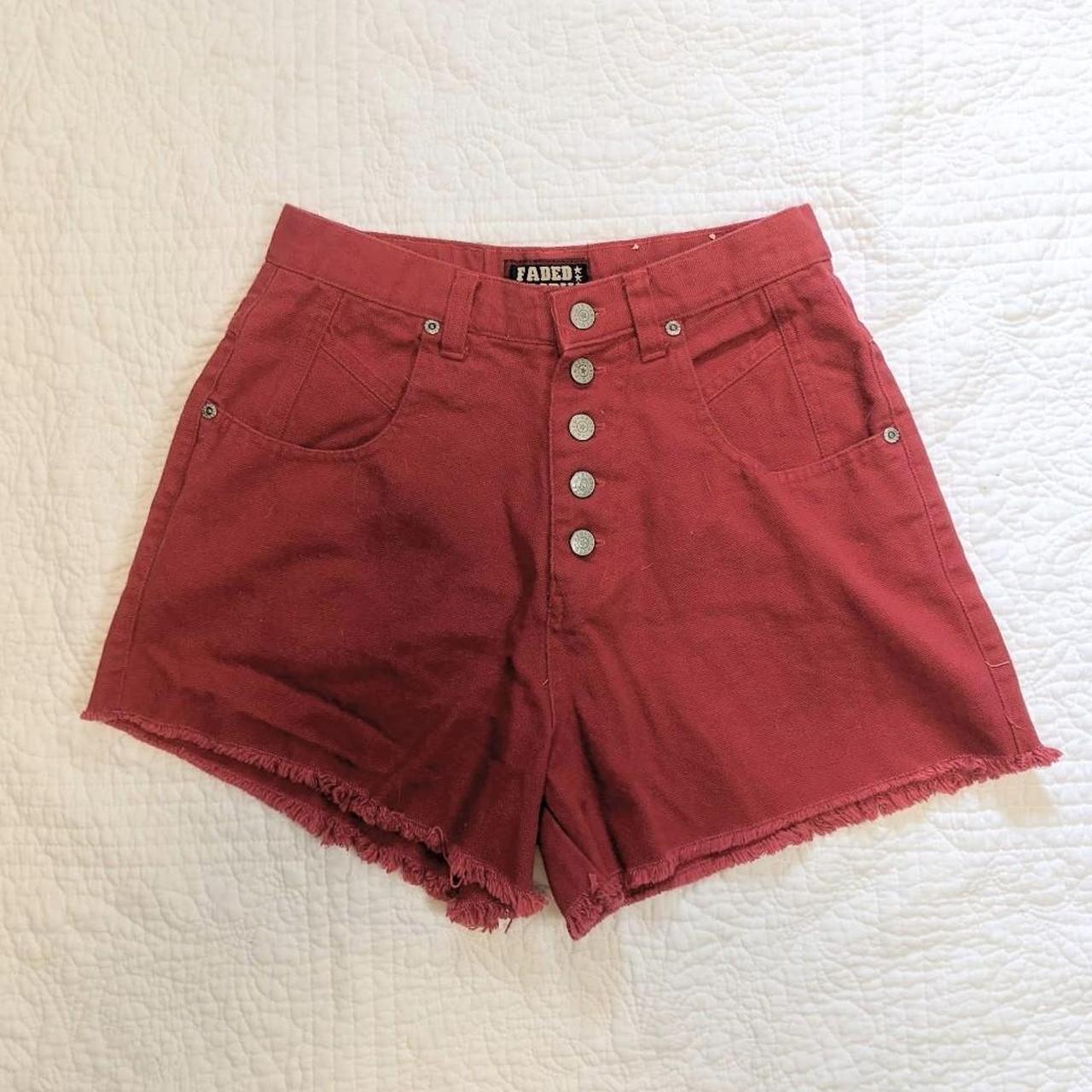 Faded Glory Women's Red Shorts | Depop