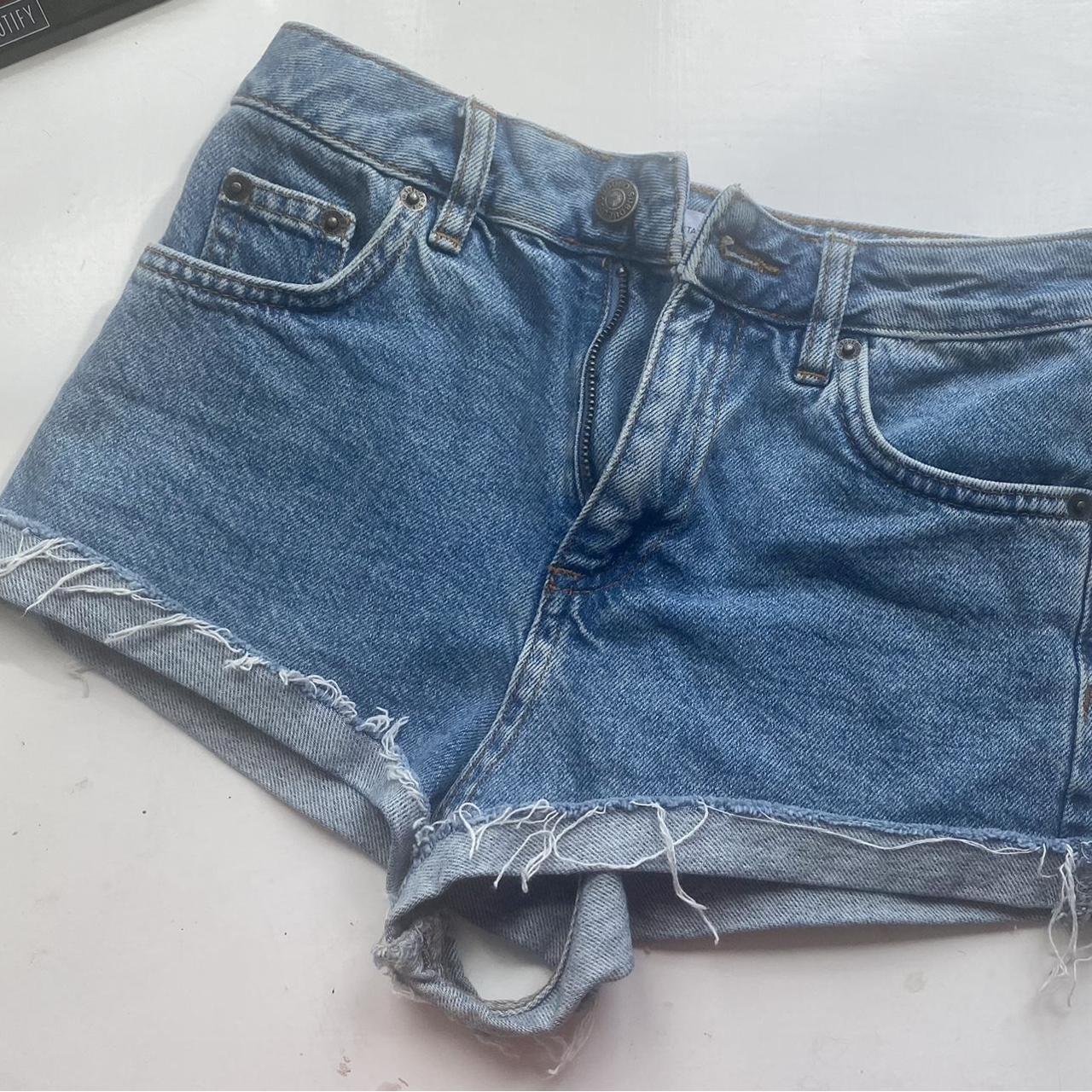 Subdued High waist denim shorts, light washed denim,... - Depop