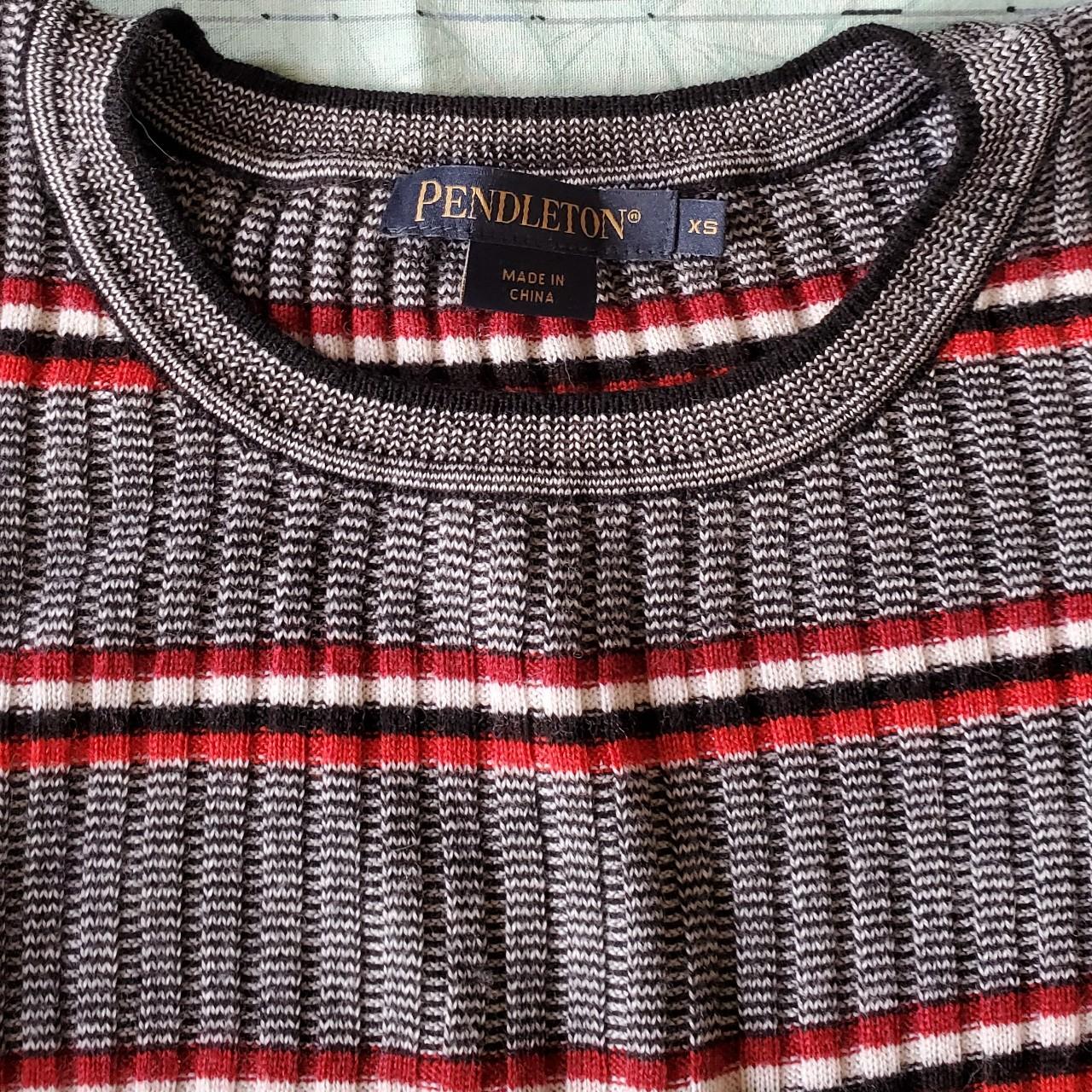 hip, form fitting knit pendleton sweater! it's wool... - Depop