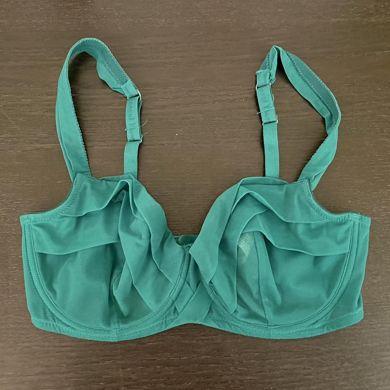 Gorgeous Chantal Thomass bra in bright green. Gently... - Depop