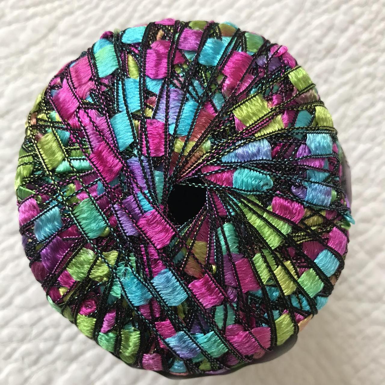 One spool of shimmering lacy ribbon yarn, “Trellis —... | Depop