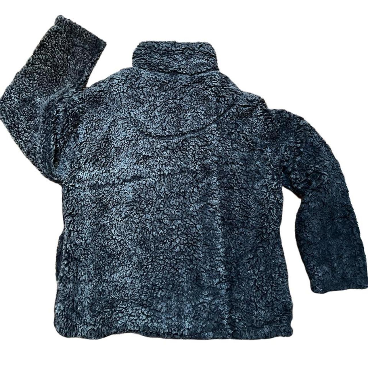 super soft grey teddy zipper jacket with high neck... - Depop