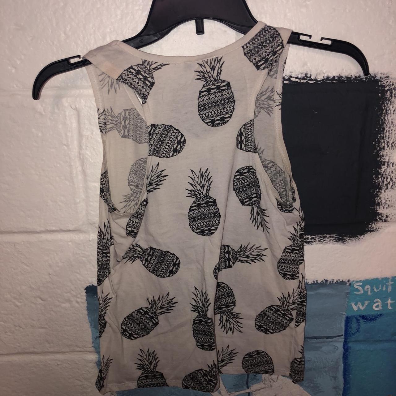 Black and White Pineapple Tank Top Definitely well... - Depop