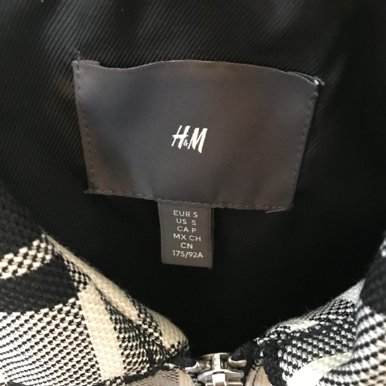 Heavyweight H&M Zip Up Check Jacket | Small |... - Depop