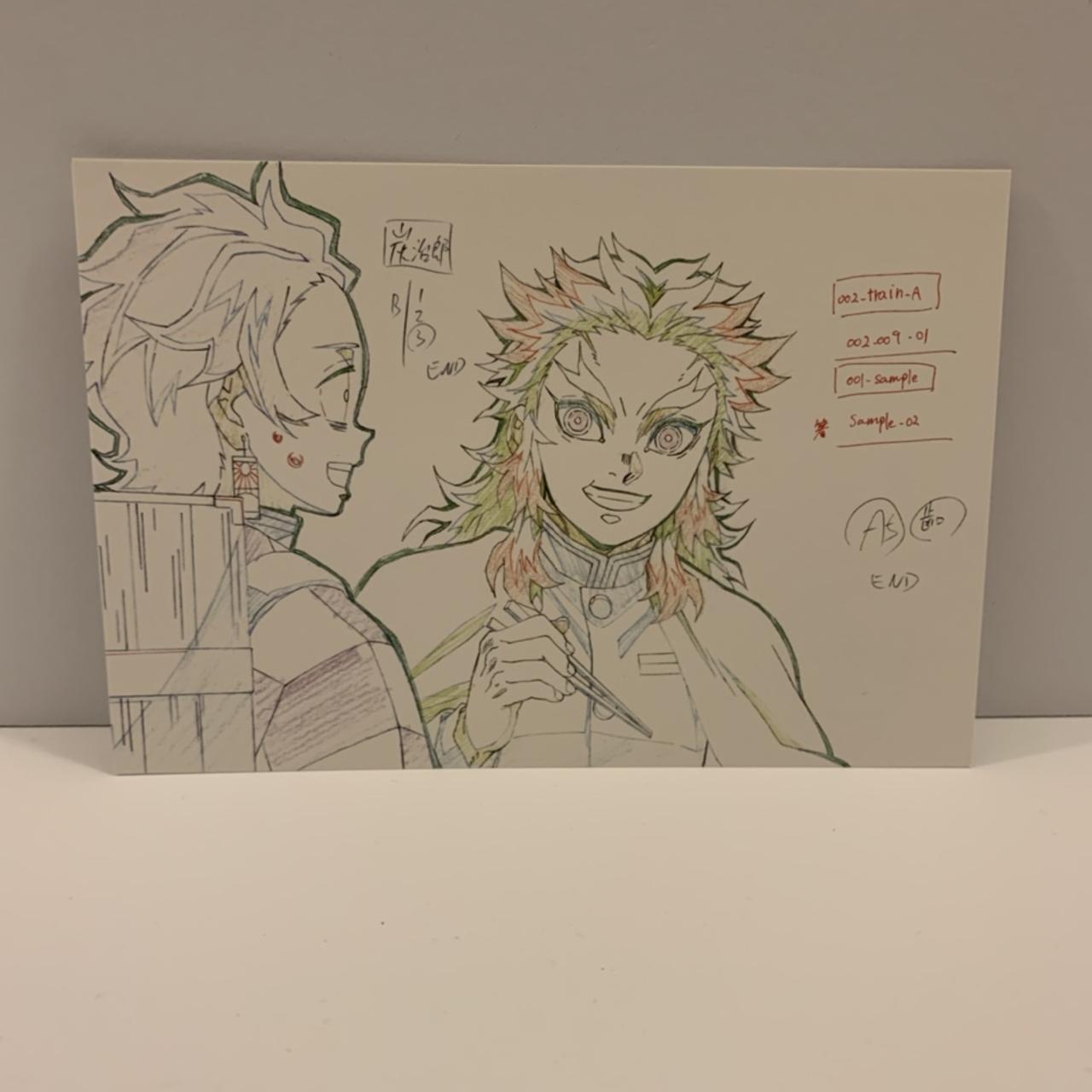 Demon Slayer Mugen Train Keyframe Postcard Rengoku... - Depop