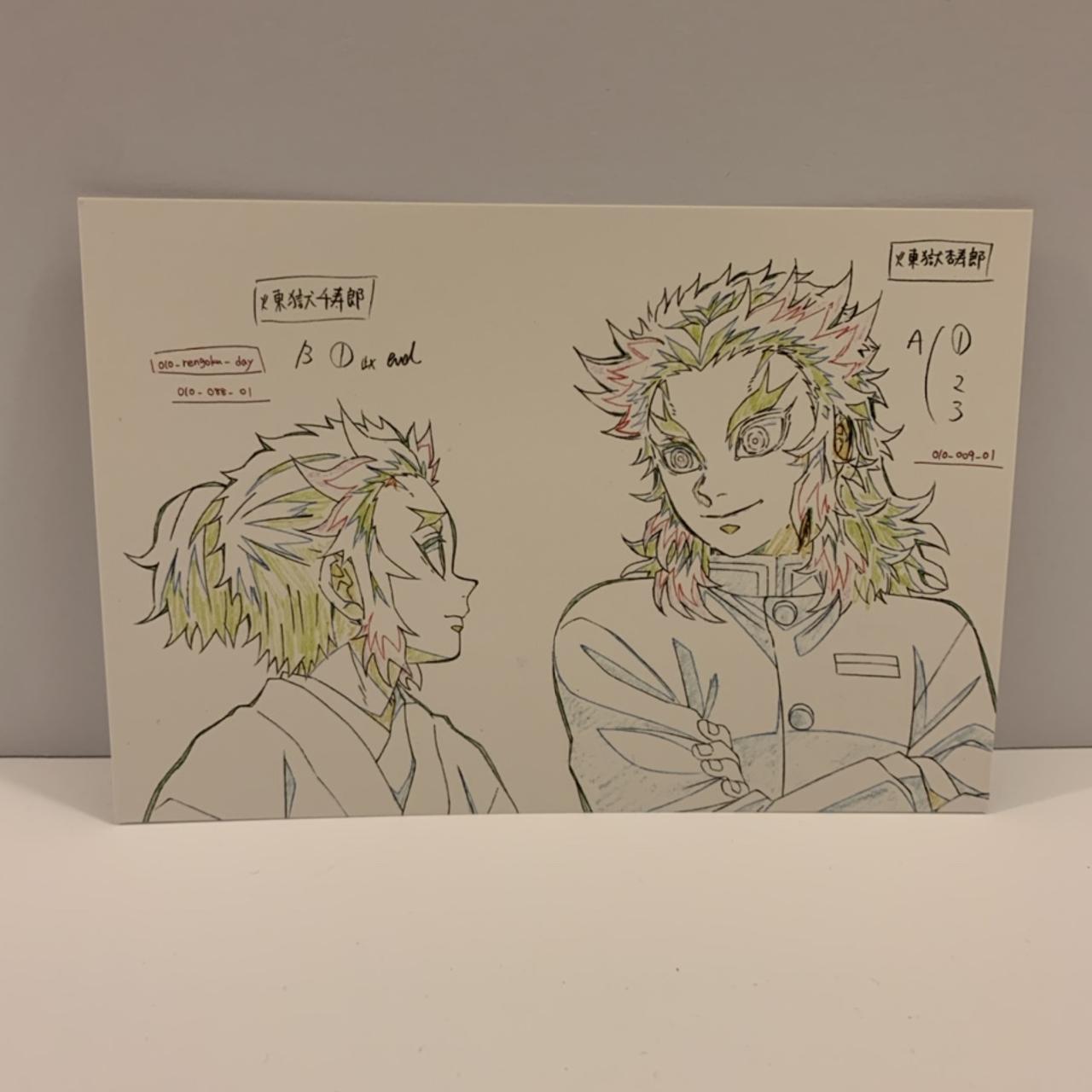 Demon Slayer Mugen Train Keyframe Postcard Rengoku... - Depop