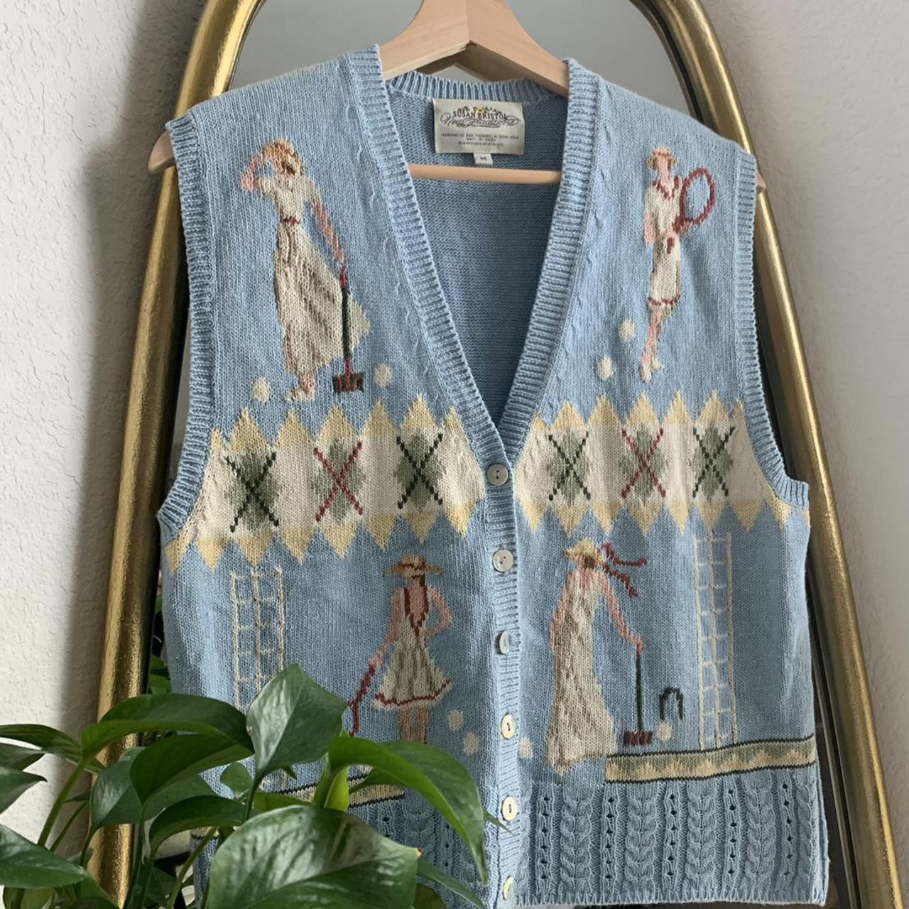 adorable susan bristol sporty ladies sweater vest 🎾... | Depop