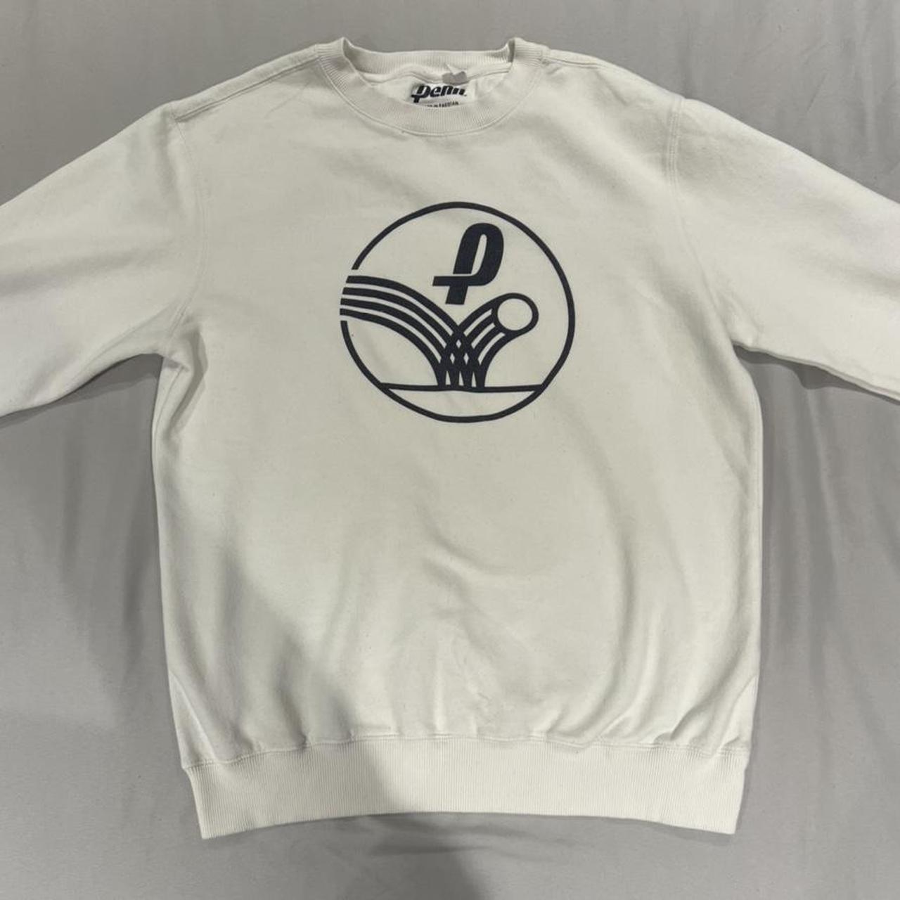 Penn Sport Crewneck white Size M 8/10 Great... - Depop