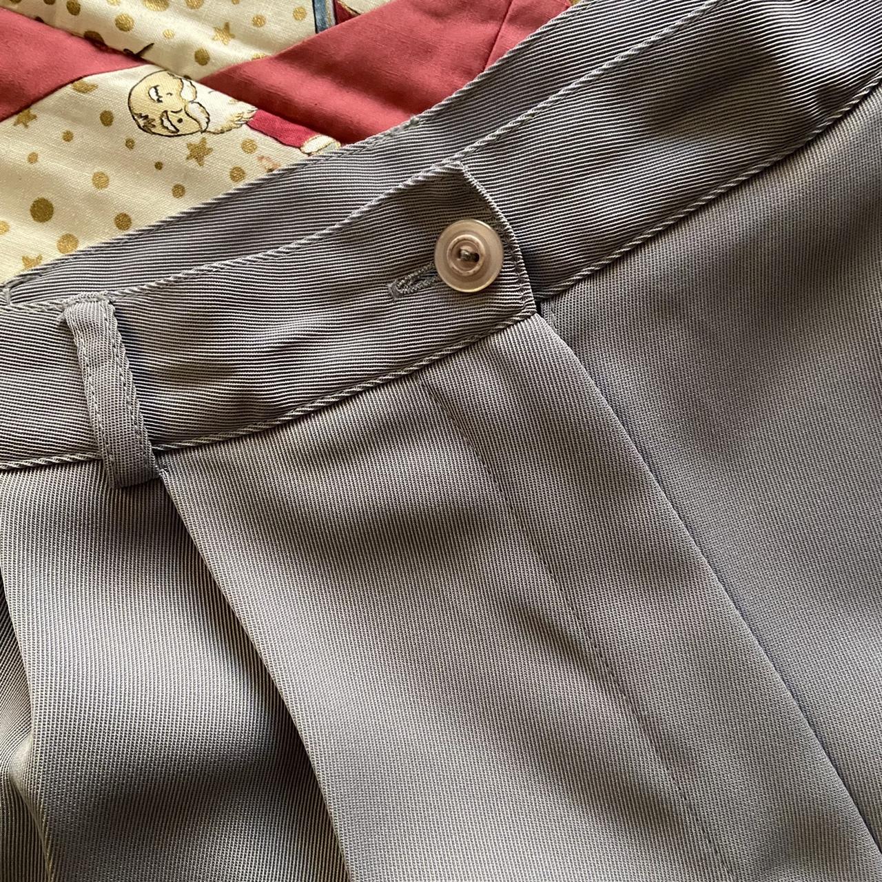 Grey 90s slacks with a little stretch in the waist... - Depop