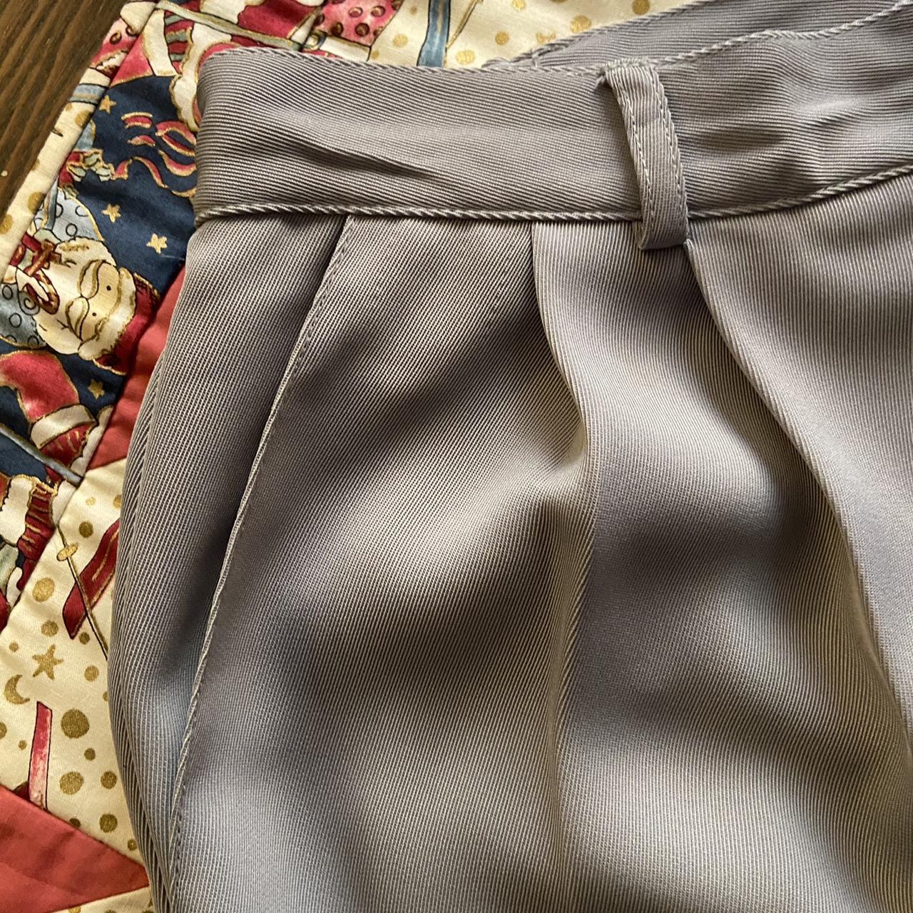 Grey 90s slacks with a little stretch in the waist... - Depop
