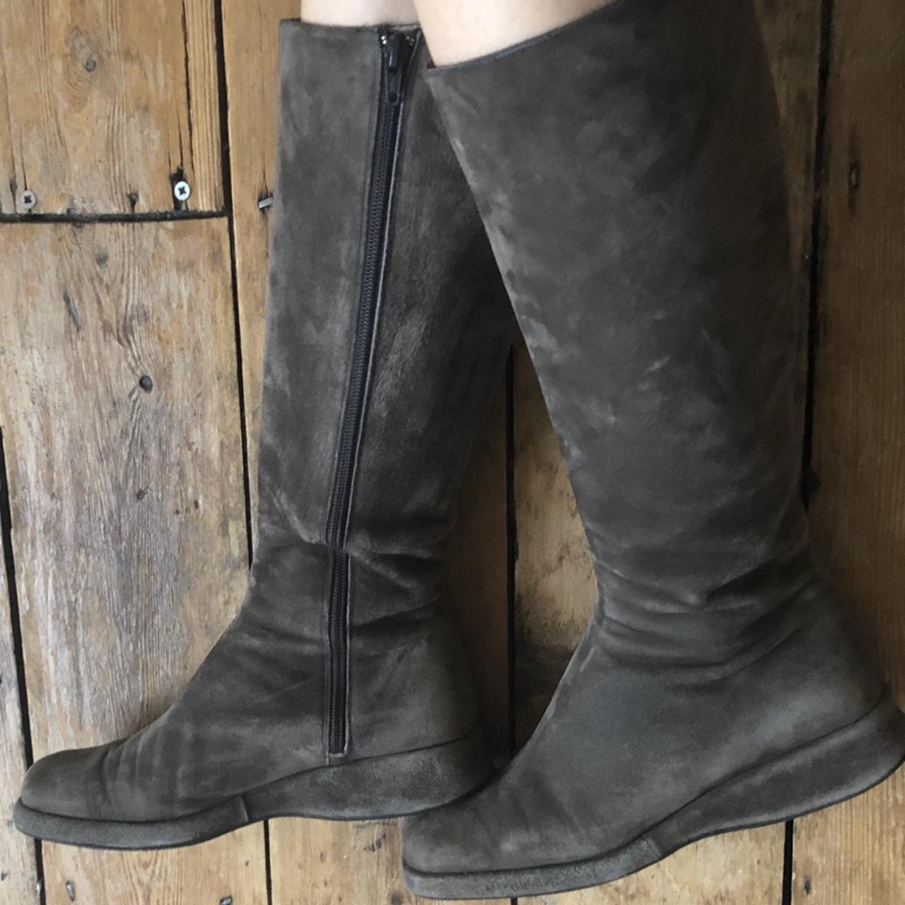 Very cute suede 90s boots, I think originally from... - Depop