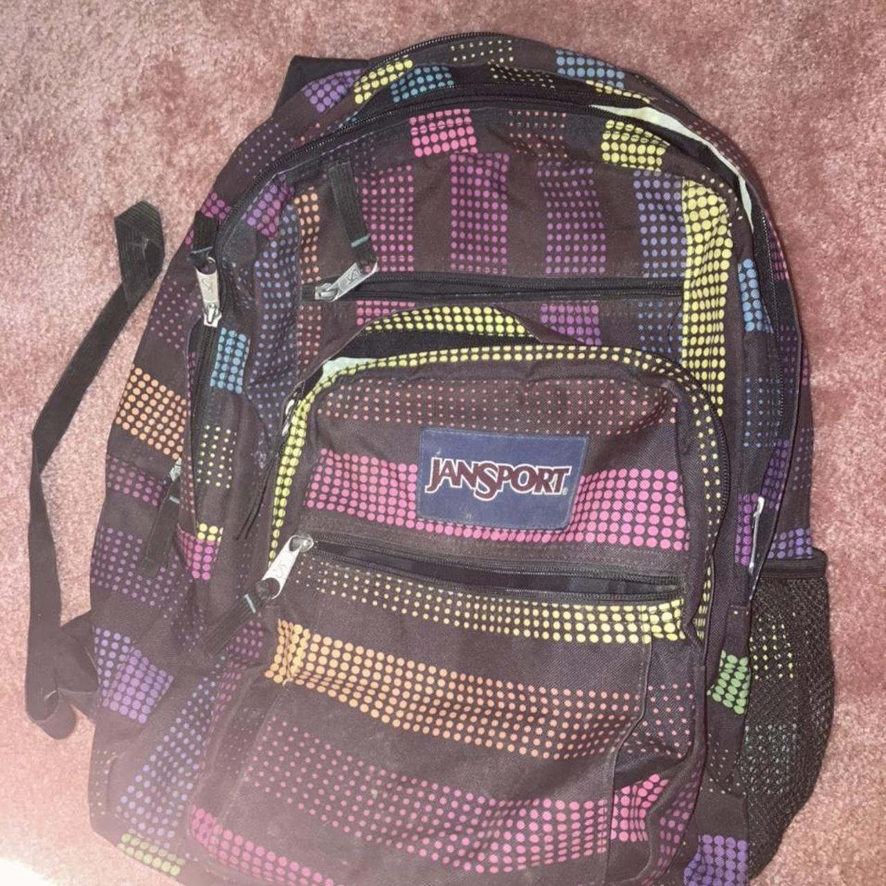 Rainbow Jansport backpack 🎒 Lightly used - Depop