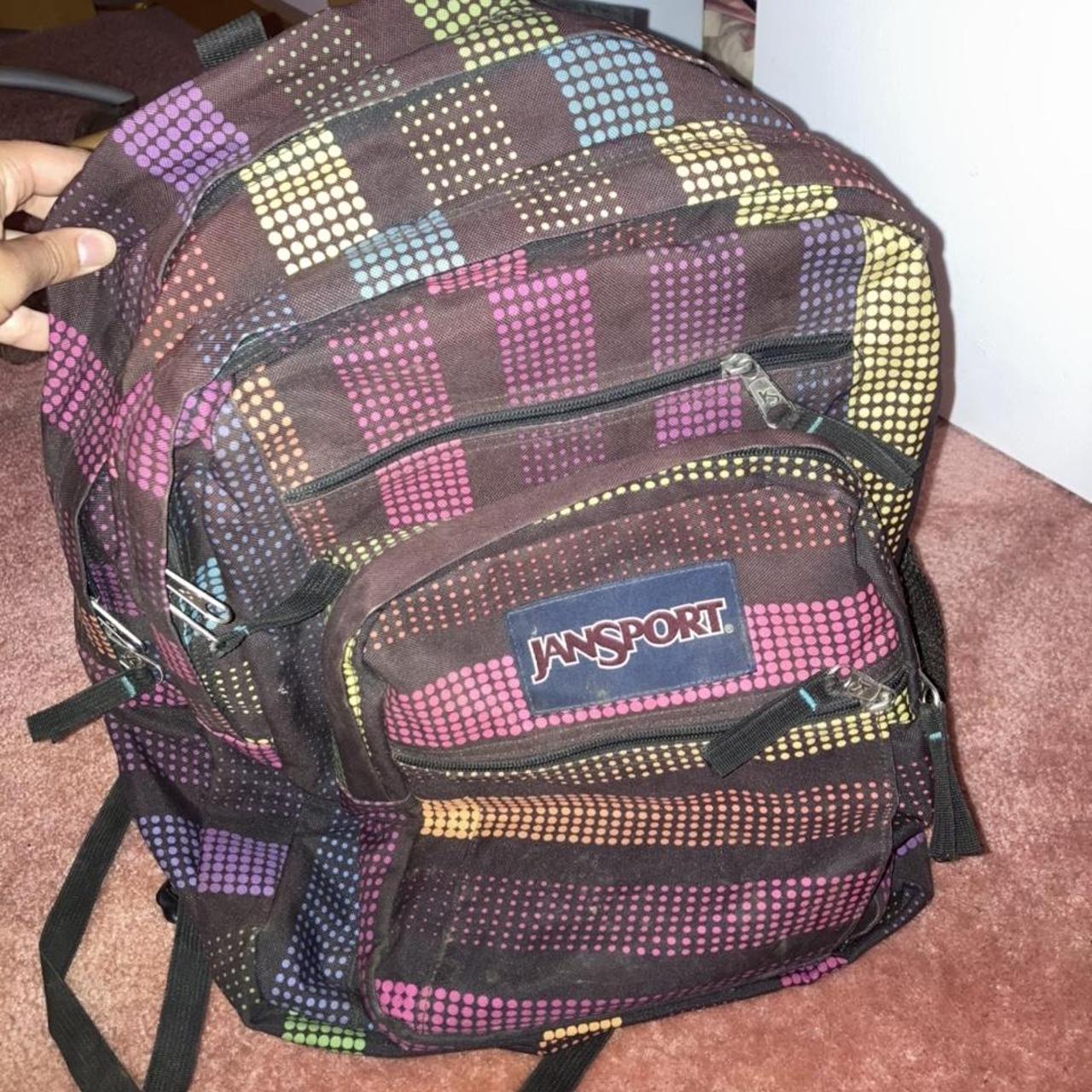 Rainbow Jansport backpack 🎒 Lightly used - Depop