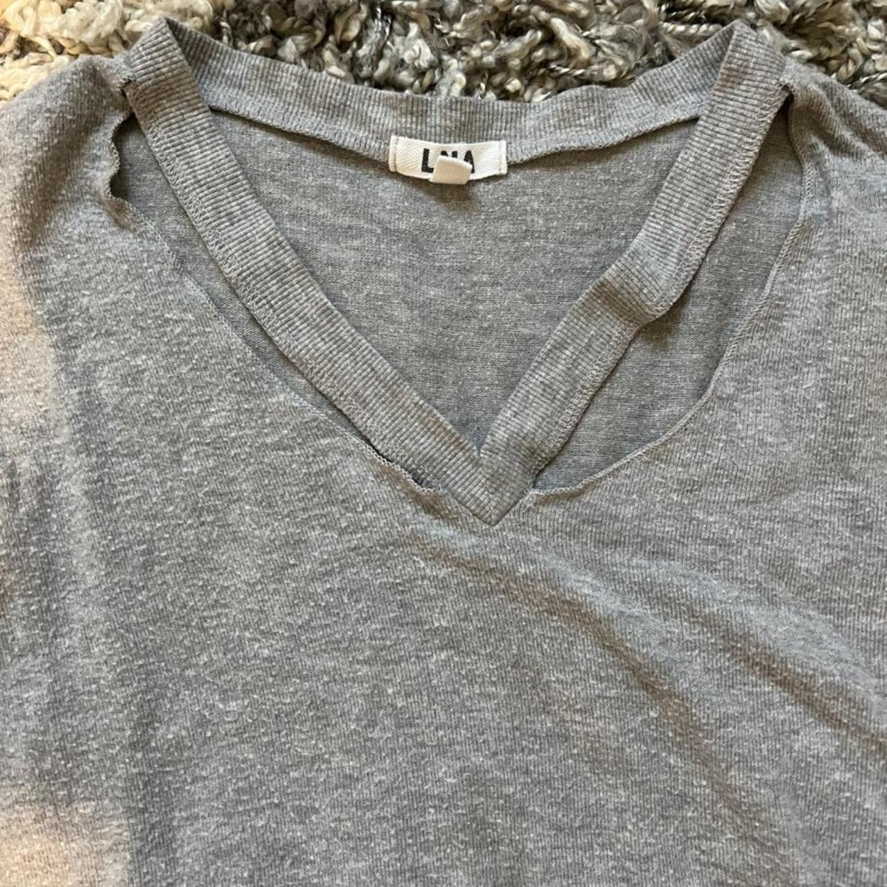 LNA Women's Grey Jumper | Depop