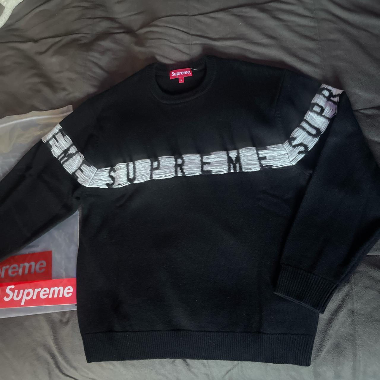 Supreme Knitted Striped Crewneck 🔥 Size Medium... | Depop